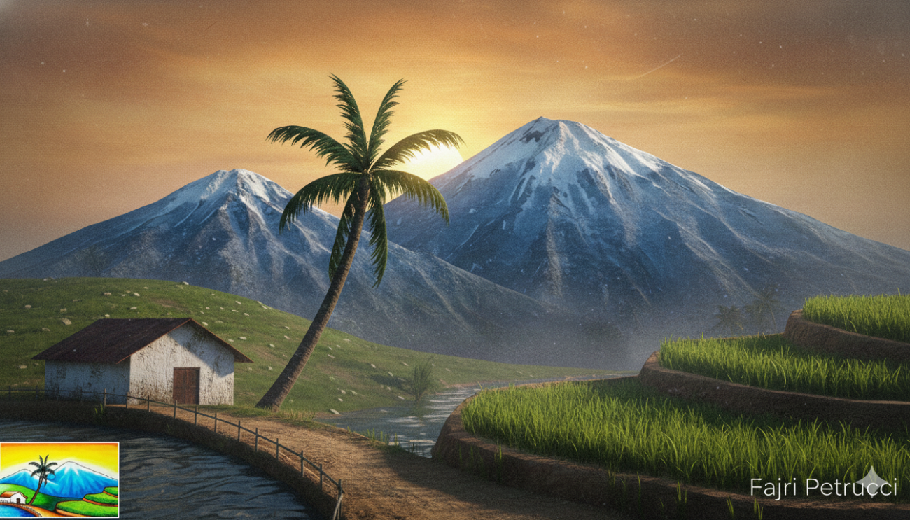 Childhood Drawings to Reality: The "Two Mountains" Nostalgia Series ...